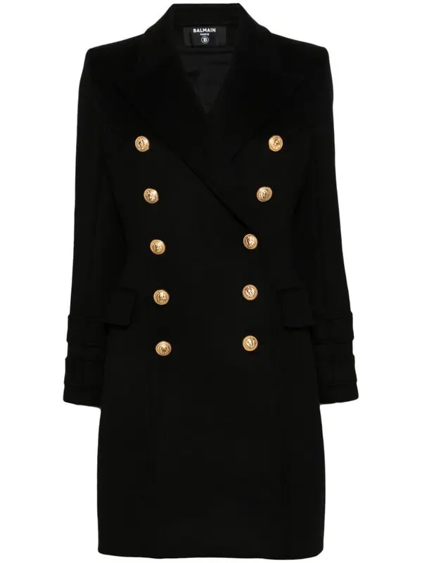 Balmain Double-breasted Wool Coat