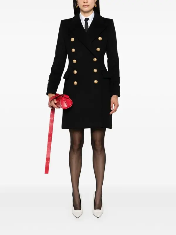Balmain Double-breasted Wool Coat