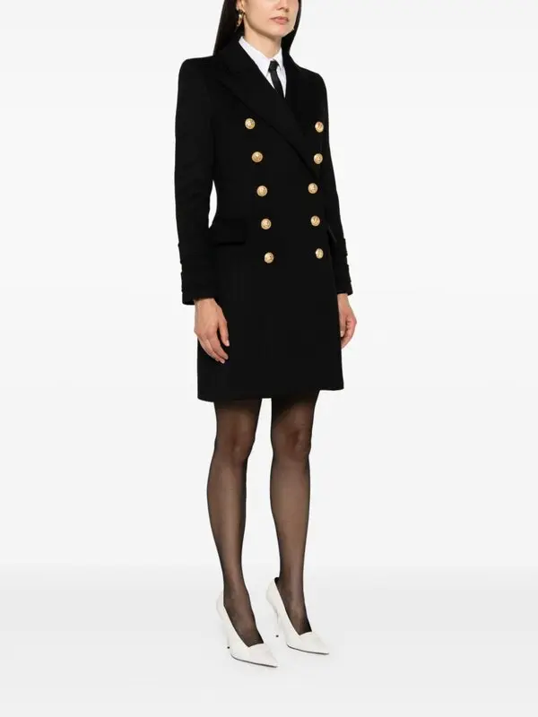 Balmain Double-breasted Wool Coat