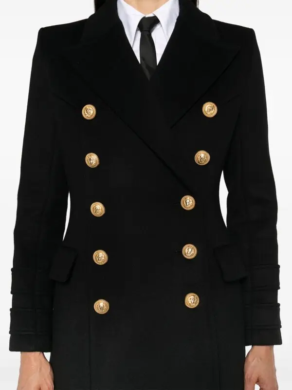 Balmain Double-breasted Wool Coat