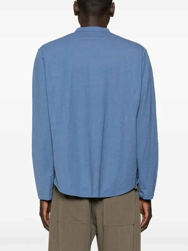 Harris Wharf London Band-collar Polo Shirt