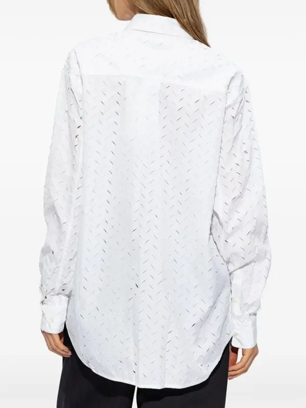 Eytys Otis Perforated Cotton Shirt - White