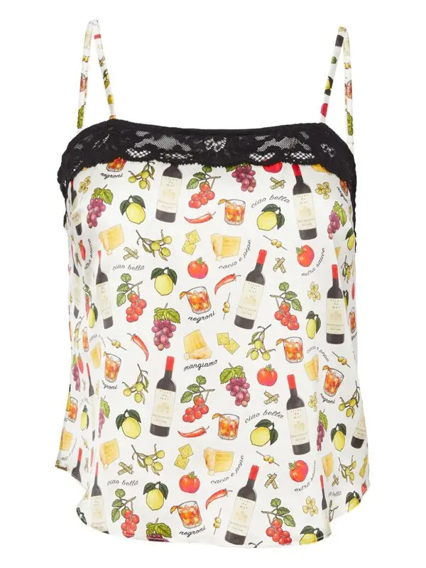 FLEUR DU MAL Charlotte Lace Camisole - White