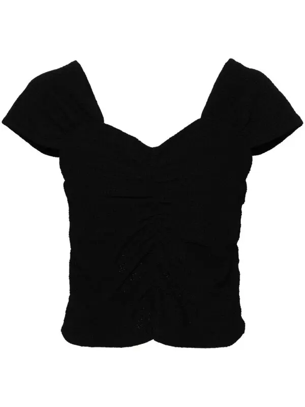 B+AB Textured Ruched Top