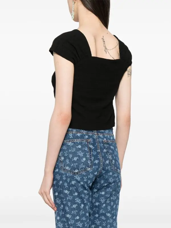 B+AB Textured Ruched Top