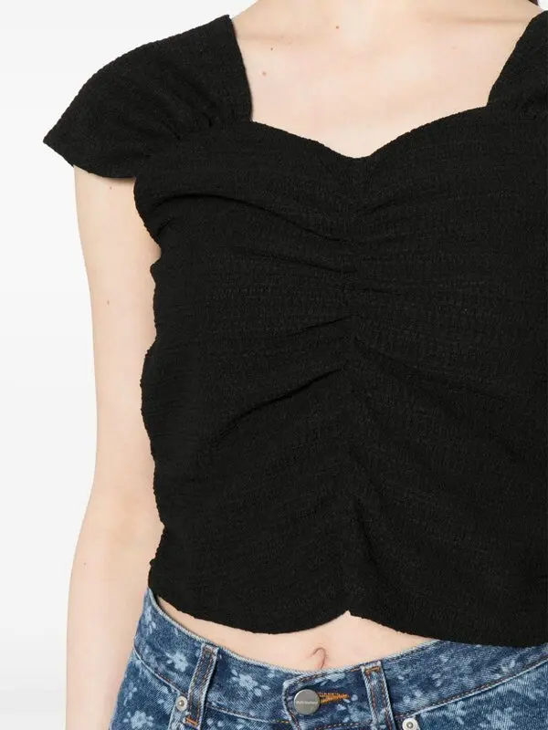 B+AB Textured Ruched Top