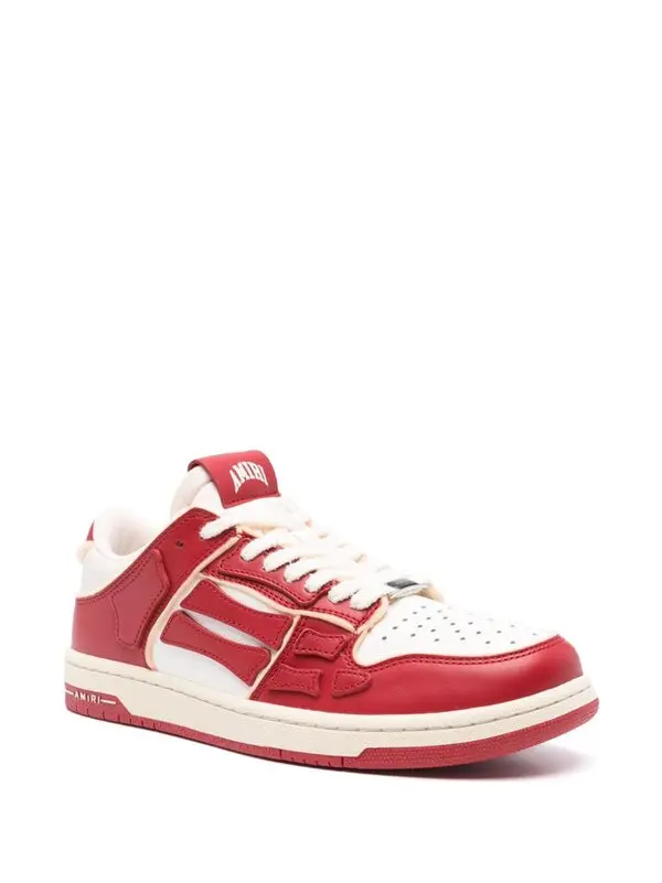 Amiri Collegiate Skel Panelled Sneakers - Red