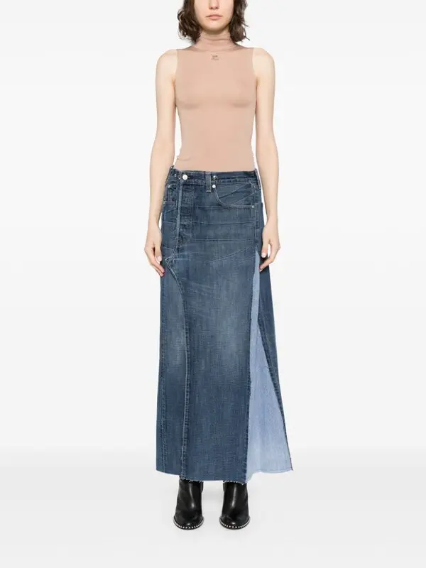 PROTOTYPES Washed Denim Midi Skirt