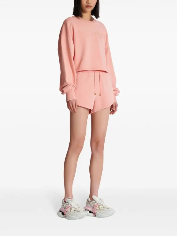 Balmain Logo-embroidered Cotton Sweatshirt