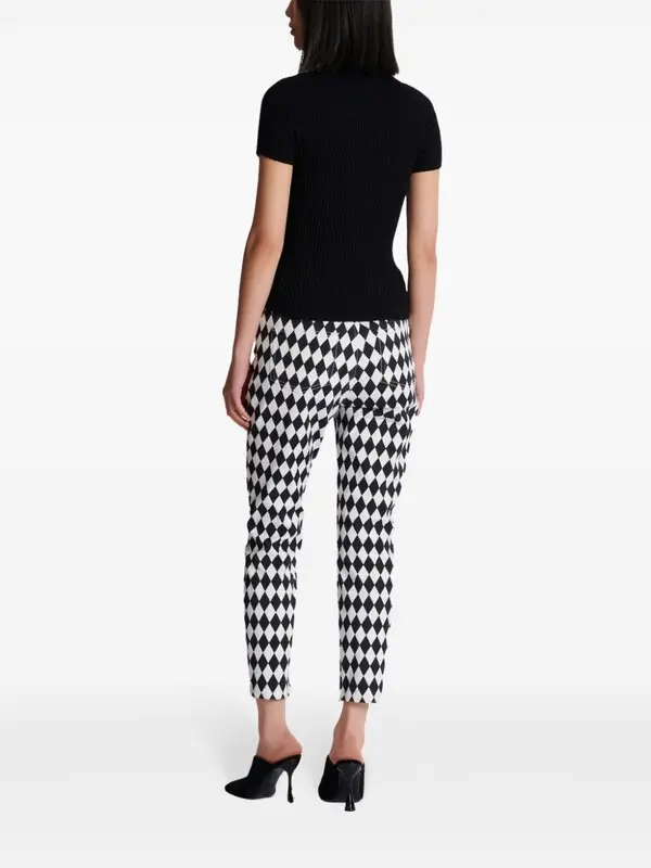 Balmain Logo-plaque Ribbed Knit Top