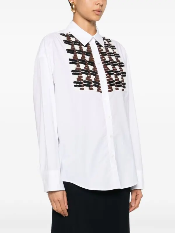 P.a.r.o.s.h Sequinned Cotton Shirt