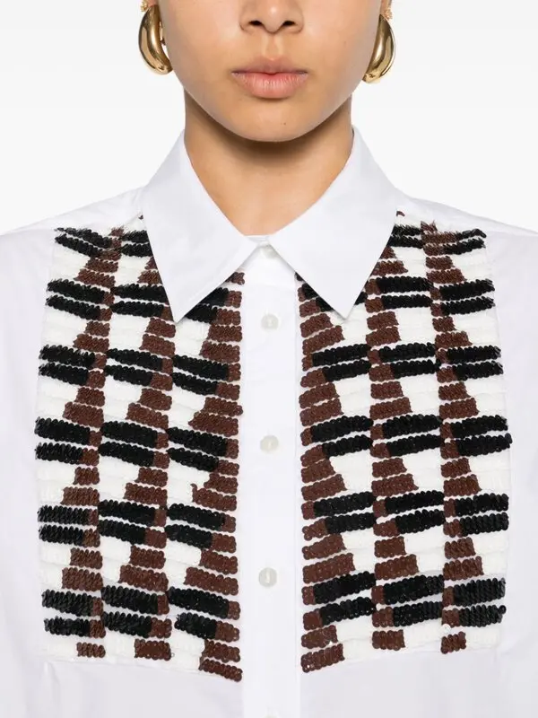 P.a.r.o.s.h Sequinned Cotton Shirt