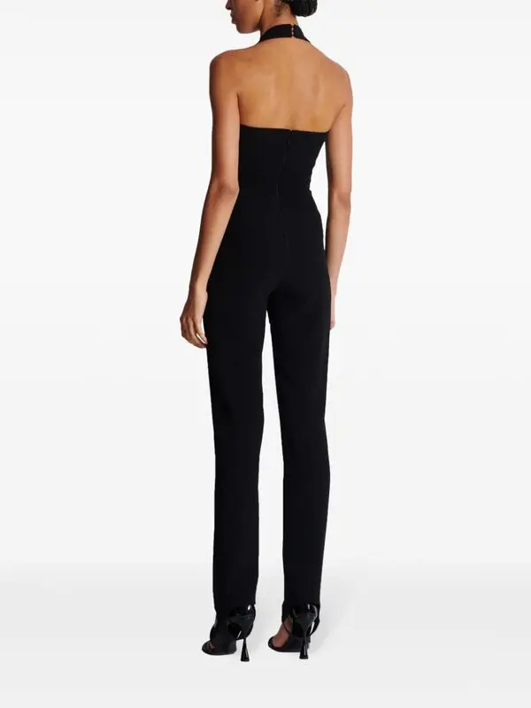 Balmain Halterneck Crepe Jumpsuit