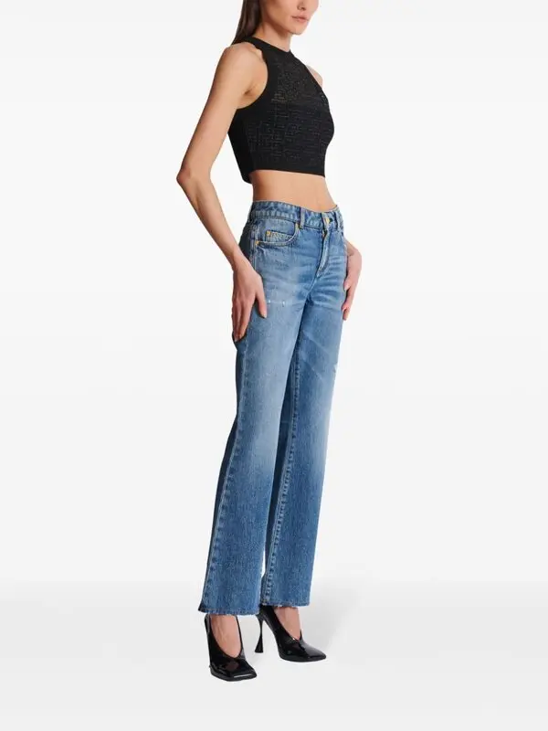 Balmain 4g Halterneck Knit Top - Black