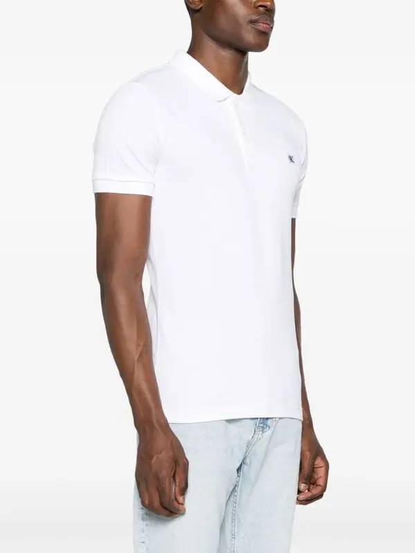 Calvin Klein Logo-patch Piqué Polo Shirt