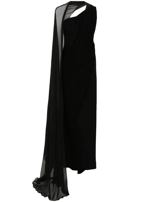 GEMY MAALOUF One-shoulder Draped Gown