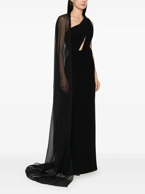 GEMY MAALOUF One-shoulder Draped Gown