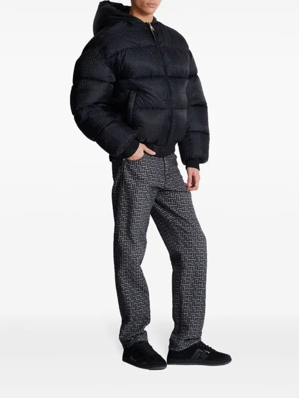 Balmain Pb Monogram Puffer Jacket