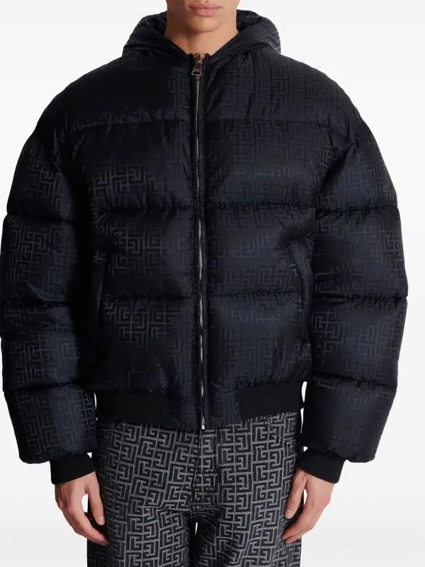 Balmain Pb Monogram Puffer Jacket