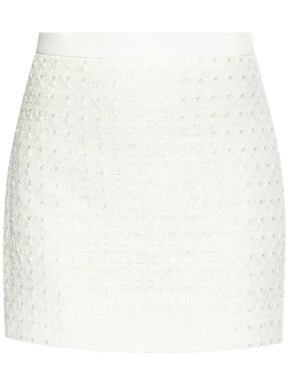 Casablanca High-waisted Mini Skirt - White
