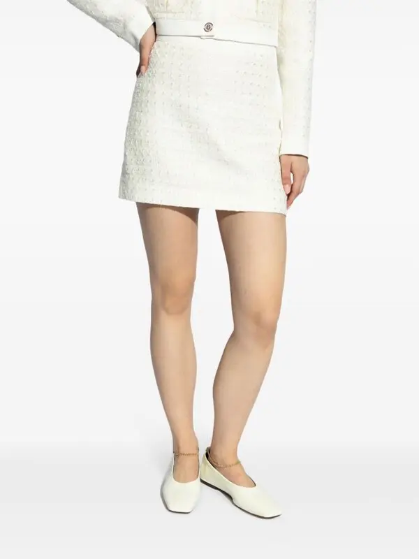 Casablanca High-waisted Mini Skirt - White