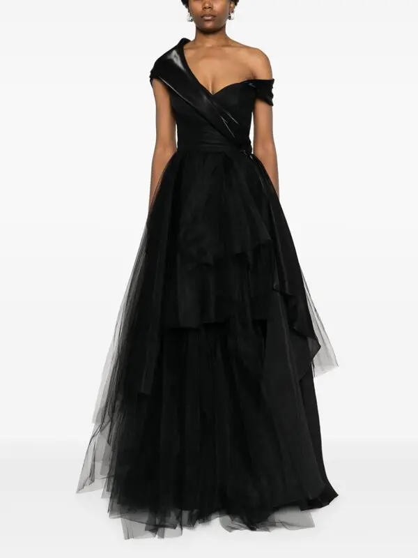 GEMY MAALOUF Off-shoulder Asymmetric Dress