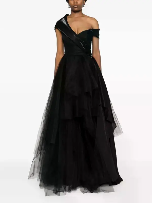 GEMY MAALOUF Off-shoulder Asymmetric Dress