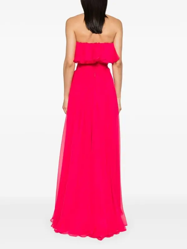 GEMY MAALOUF Strapless Ruffled Gown - Pink