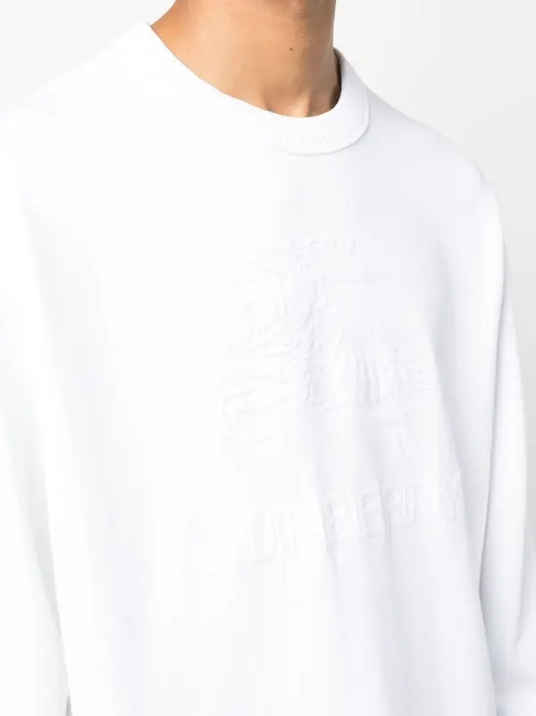 Burberry Flocked-logo Cotton Sweatshirt