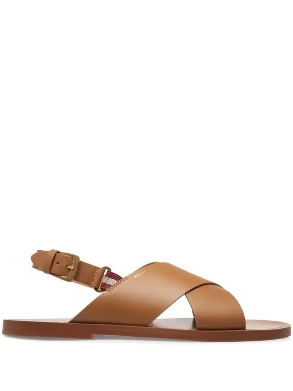 Bally Crossover-strap Leather Sandals