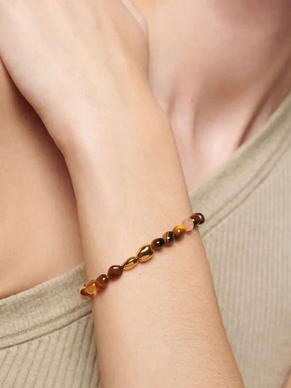 Monica Vinader Rio Gemstone Beaded Bracelet - Gold