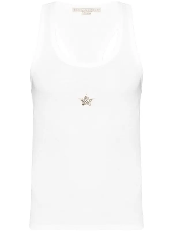 Stella McCartney Star-appliqué Tank Top - White