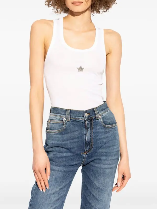 Stella McCartney Star-appliqué Tank Top - White