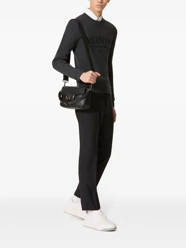 Valentino Garavani Logo-intarsia Virgin Wool Jumper