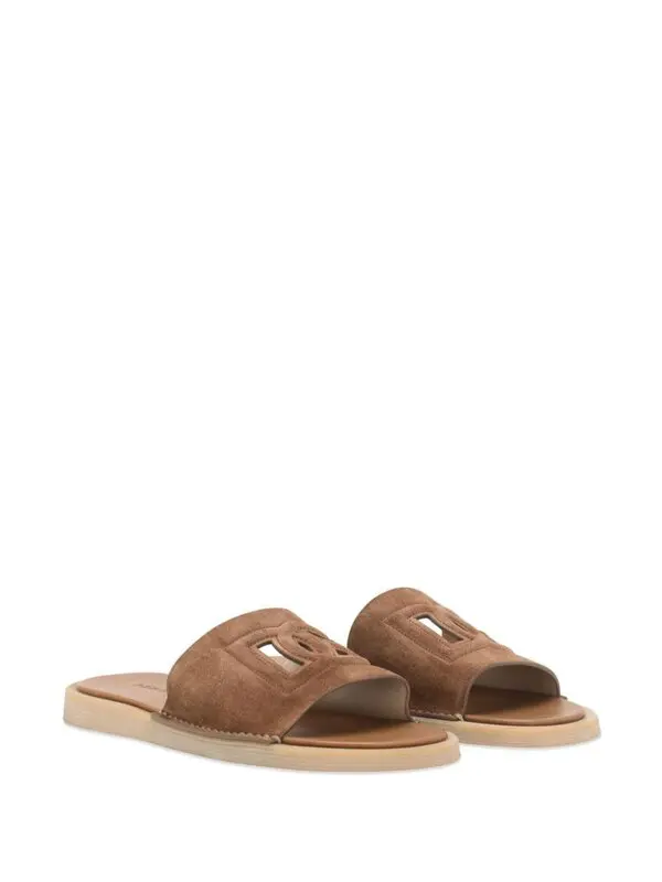 Dolce & Gabbana Cut-out Suede Slides
