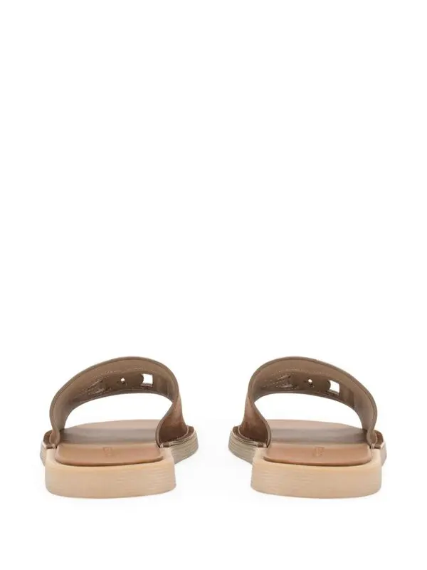 Dolce & Gabbana Cut-out Suede Slides