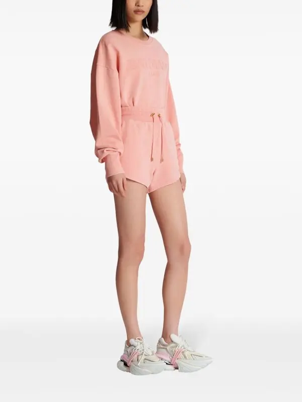 Balmain Embroidered Logo Shorts