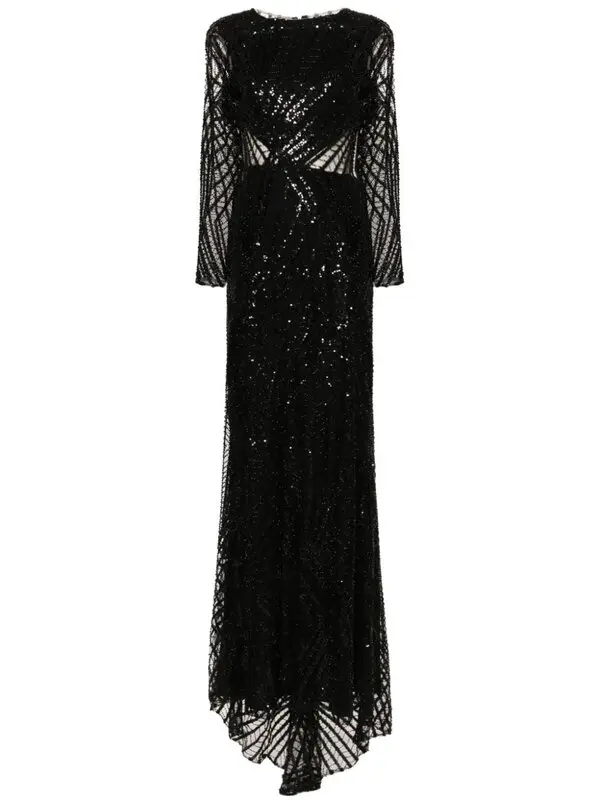 GEMY MAALOUF Sequinned Mesh Gown