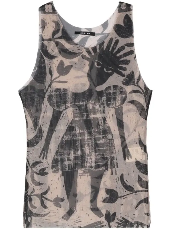 BOTTER Mix-print Mesh Vest