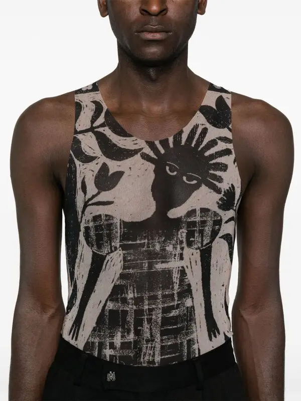 BOTTER Mix-print Mesh Vest