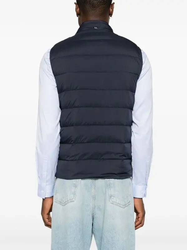 Herno Mock Neck Down Gilet - Blue