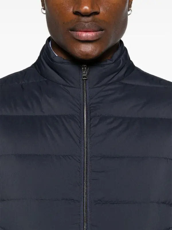Herno Mock Neck Down Gilet - Blue
