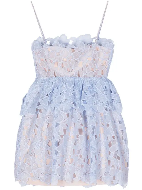 SELF-PORTRAIT Corded Lace Mini Dress