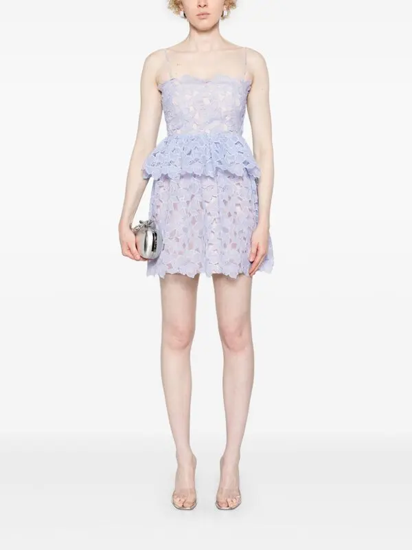 SELF-PORTRAIT Corded Lace Mini Dress