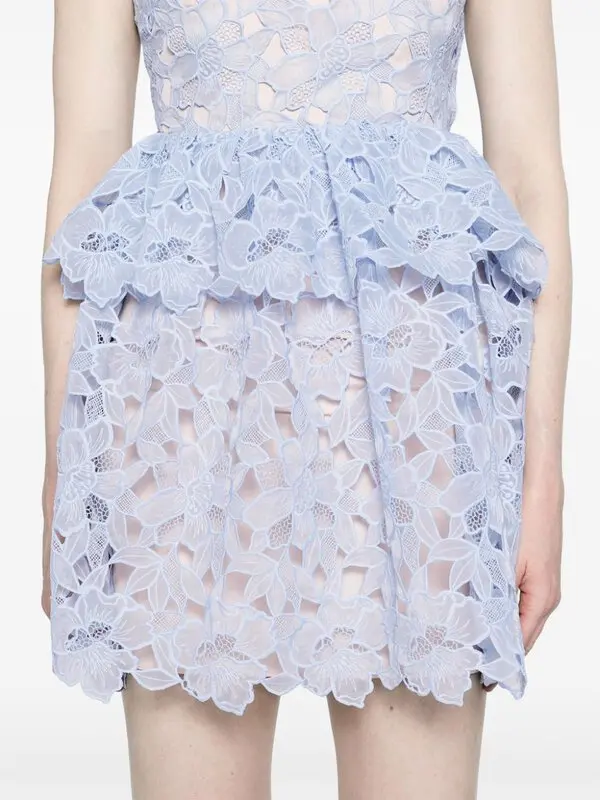 SELF-PORTRAIT Corded Lace Mini Dress