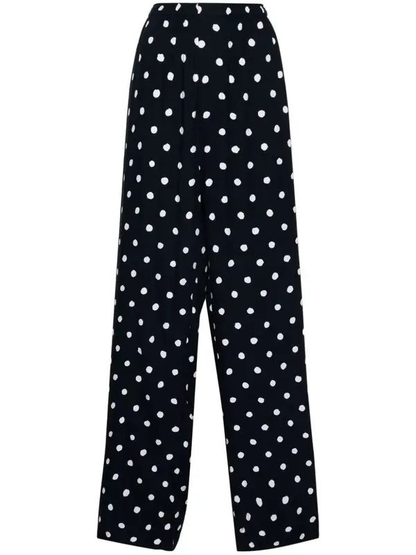 Balenciaga Polka-dot Straight-leg Trousers