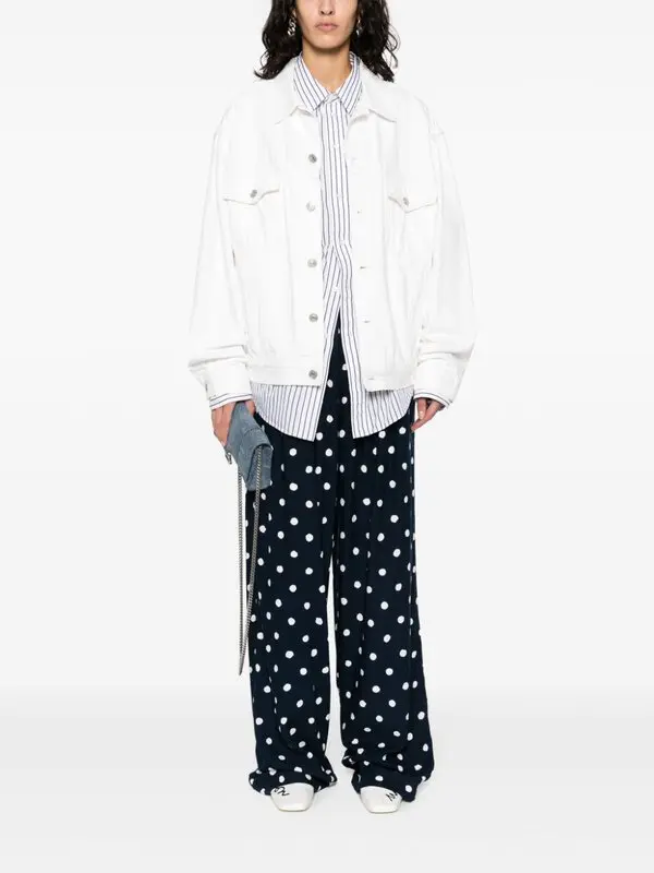 Balenciaga Polka-dot Straight-leg Trousers