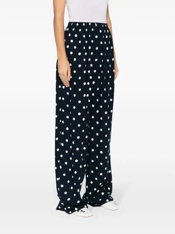 Balenciaga Polka-dot Straight-leg Trousers