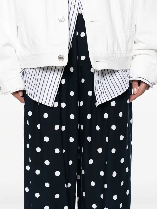 Balenciaga Polka-dot Straight-leg Trousers