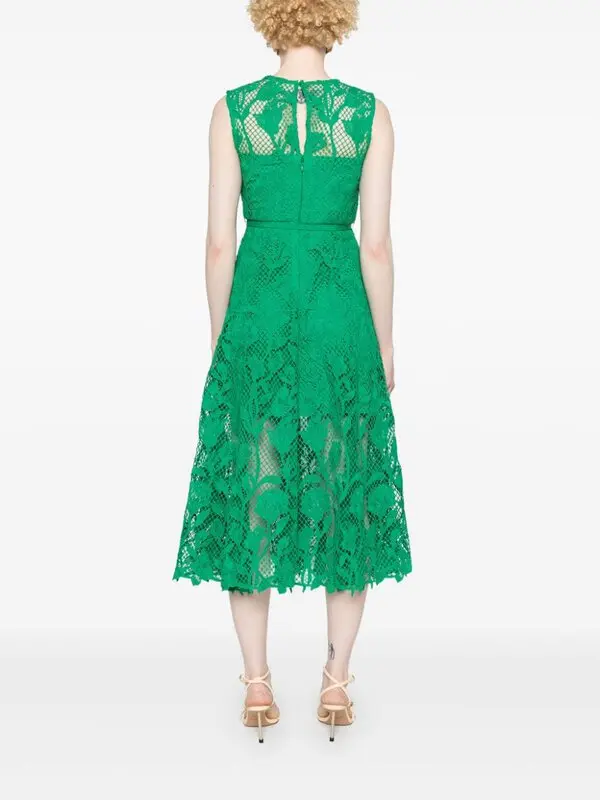 green emerald velvet dress Joelle Forest Lace Midi Dress main image 1